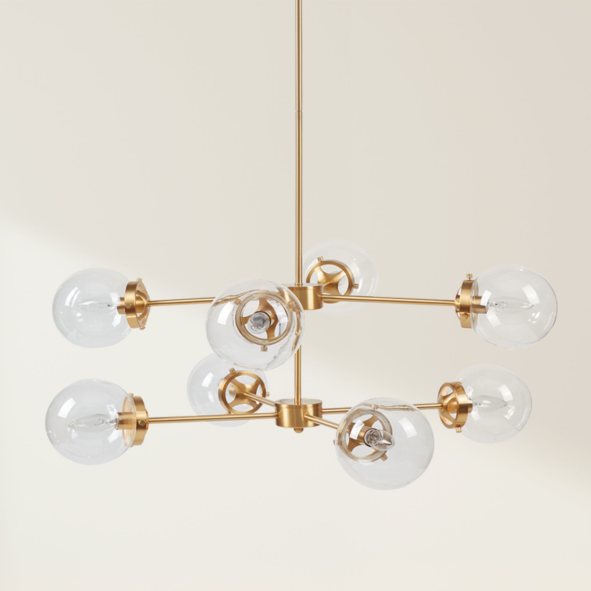 INK+IVY - Calista 8-Light Metal Chandelier with Globe Bulbs - Lighting