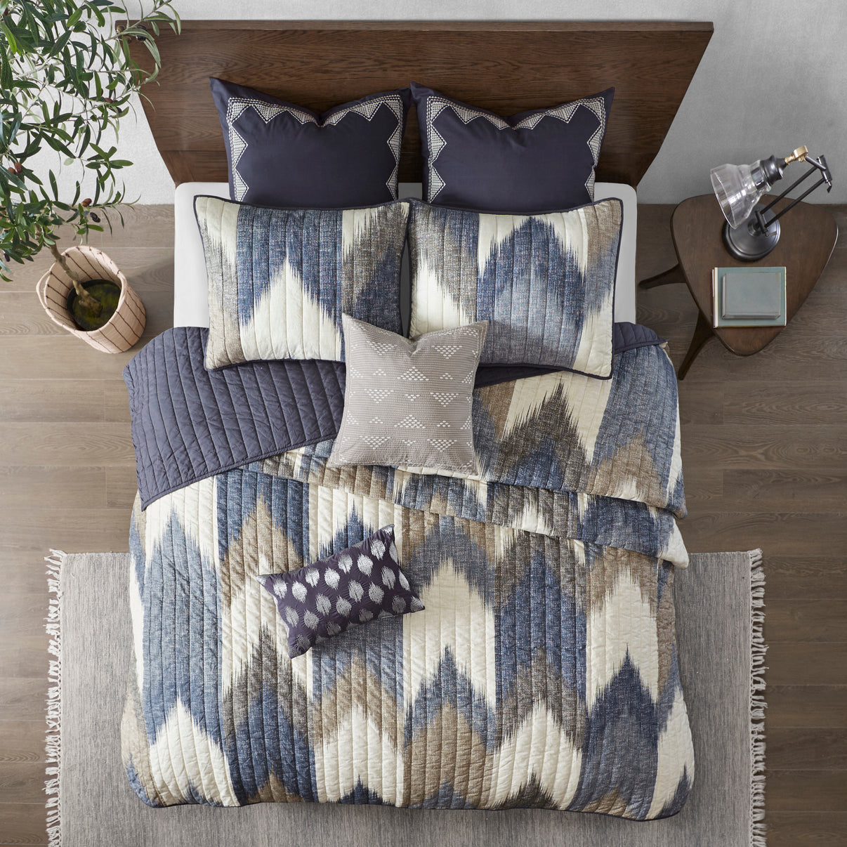 INK+IVY - Alpine 3 Piece Printed Cotton Quilt Set - Adult/Fashion Bedding